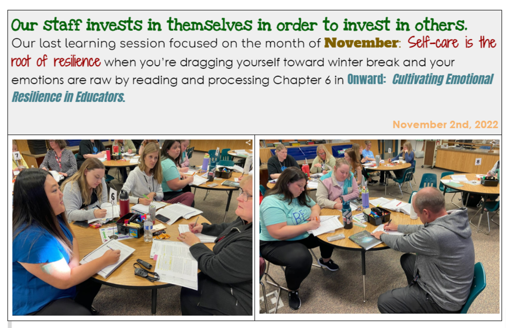RF/CC Staff Investing in themselves | Robert Frost Elementary School